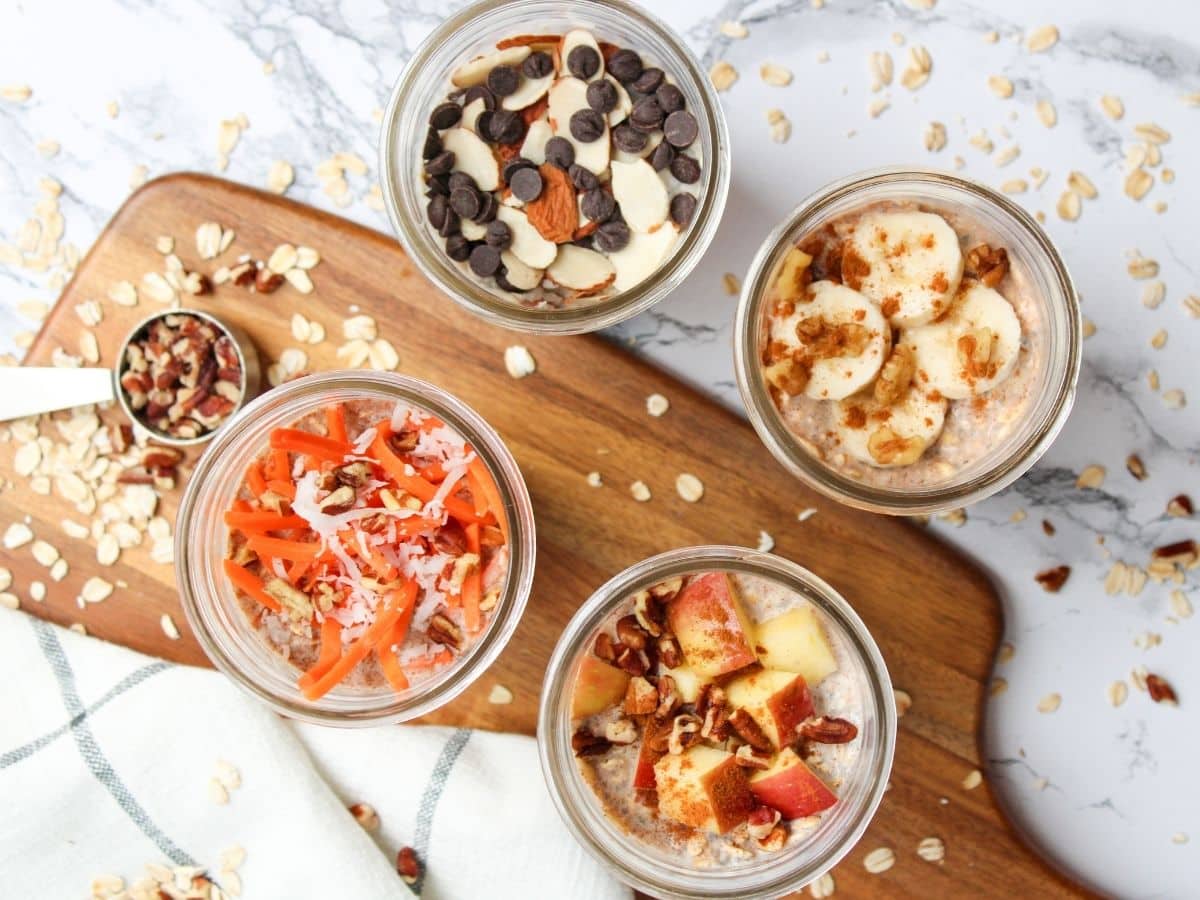 Easy PCOS Overnight Oats: 4 Different Ways! - The PCOS Nutritionist Alyssa