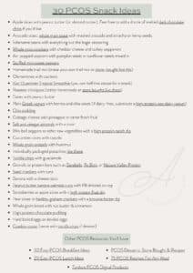 30 Easy PCOS Snack Ideas from a Dietitian (Free PDF)