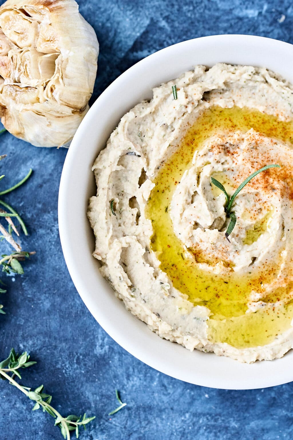 Easy Roasted Garlic White Bean Dip with Rosemary - The PCOS ...