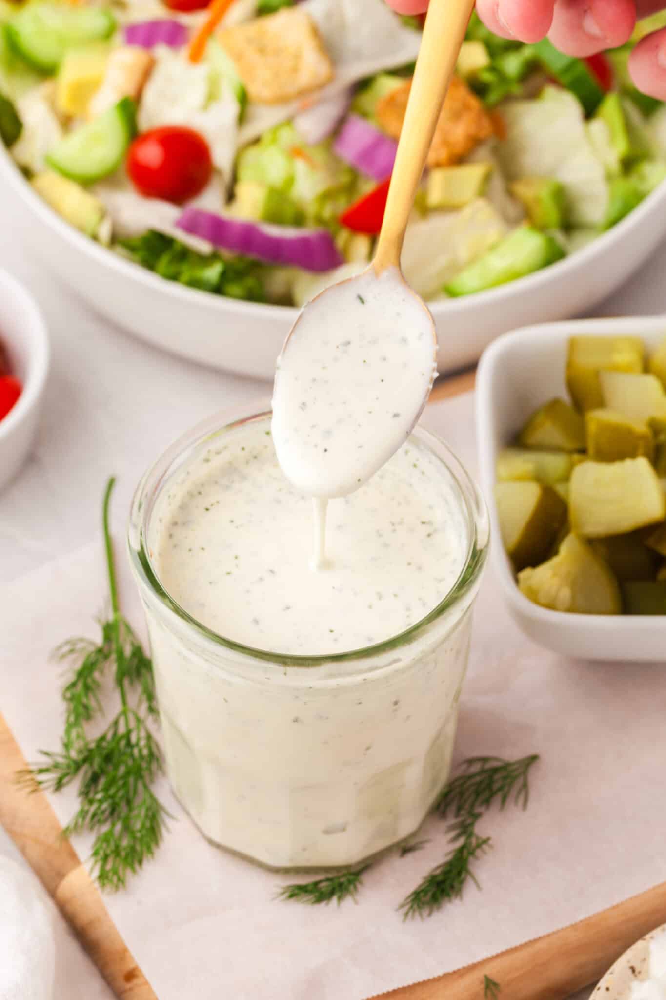 Dill Pickle Ranch Dressing (Easy + Healthy Recipe) - The PCOS ...