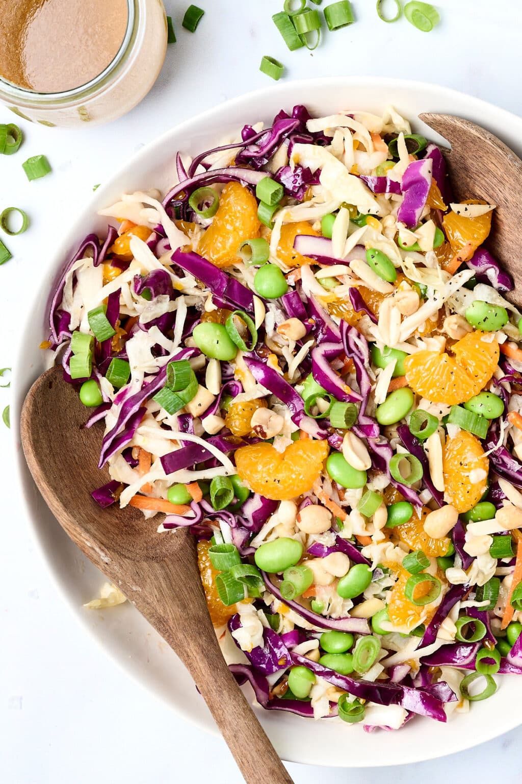 Crunchy Asian Salad with Sesame Ginger Dressing - The PCOS Nutritionist ...
