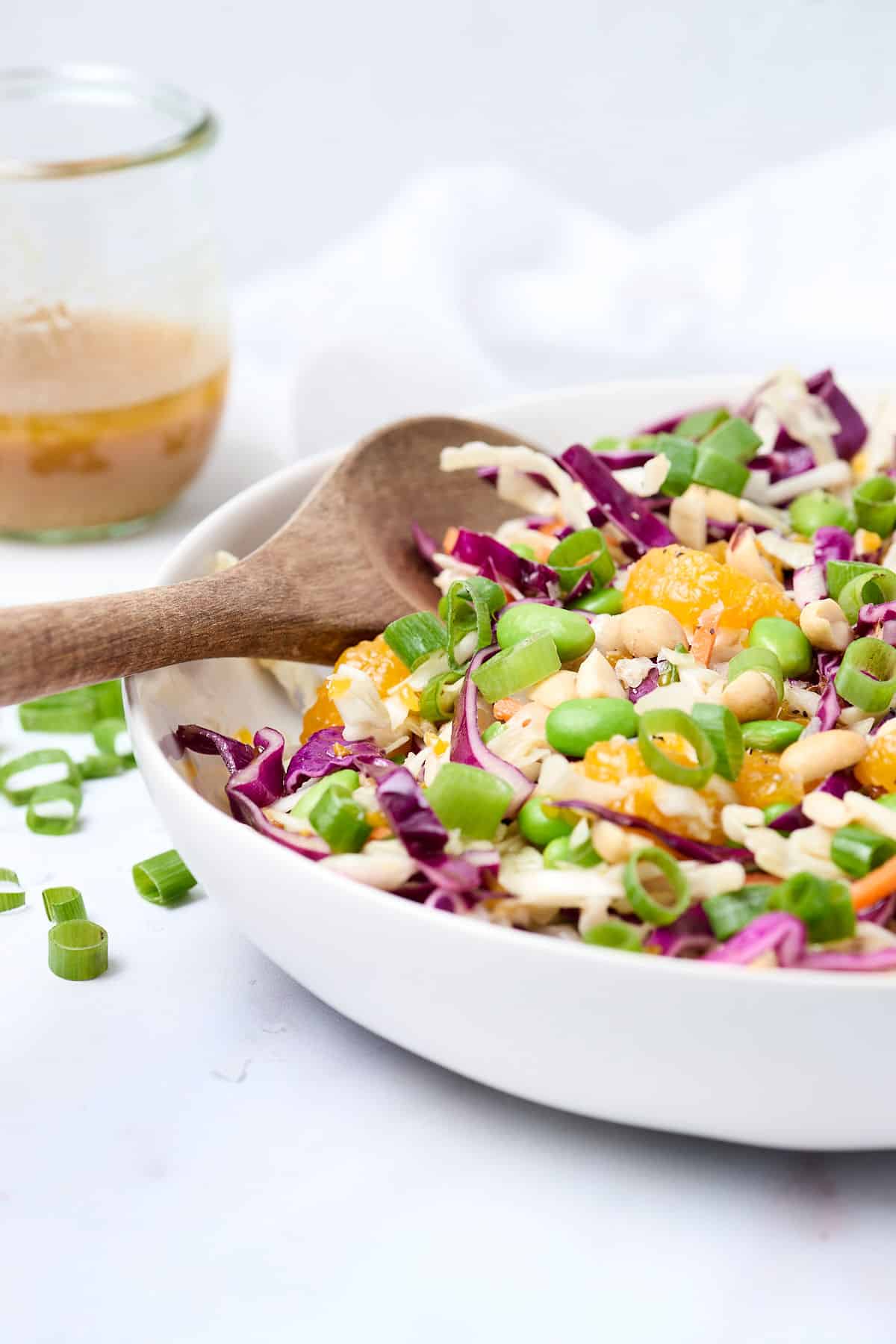 Crunchy Asian Salad with Sesame Ginger Dressing - The PCOS Nutritionist ...