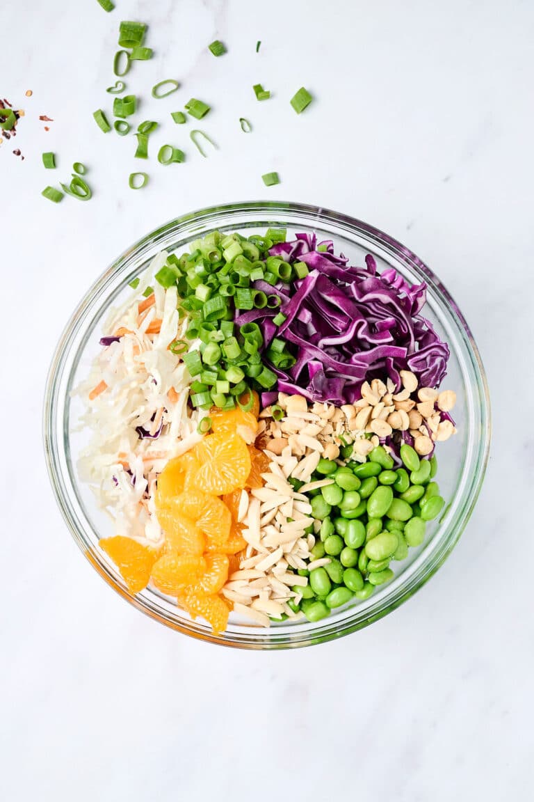 Crunchy Asian Salad with Sesame Ginger Dressing - The PCOS Nutritionist ...